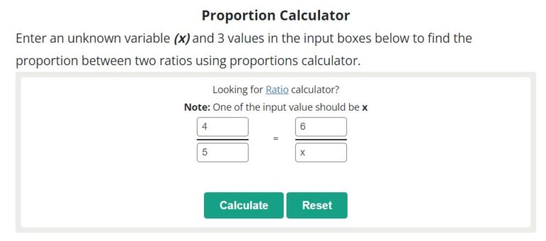 4 Best Best Proportions Calculator - JSCalc Blog