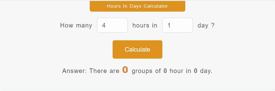 5 Best Hours To Days Calculator JSCalc Blog