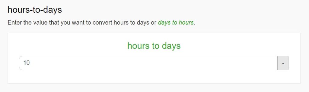 5 Best Hours To Days Calculator JSCalc Blog