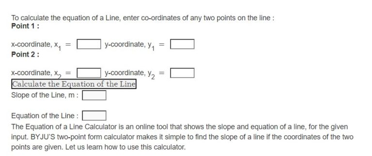 8 Best Line Equation From Two Points Calculator - JSCalc Blog