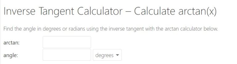 3 Best Inverse Tan Calculator - JSCalc Blog