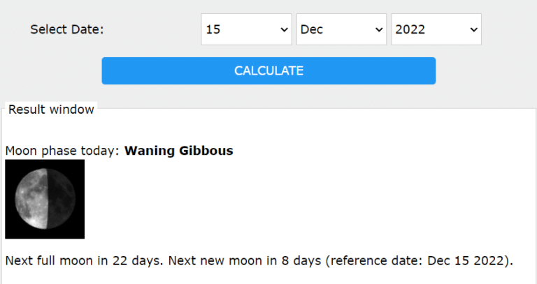 Best Moon Calculator- 4 Options To Try - JSCalc Blog