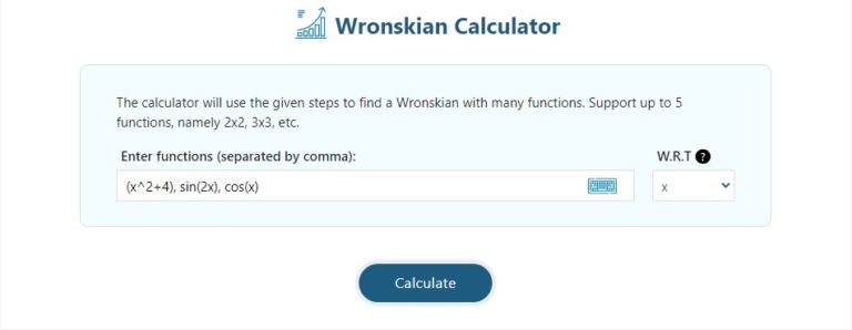 4 Best Wronskian Calculator That You Need To Try! - JSCalc Blog