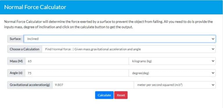 Normal Force Calculator- 3 Best Ones Listed! - JSCalc Blog